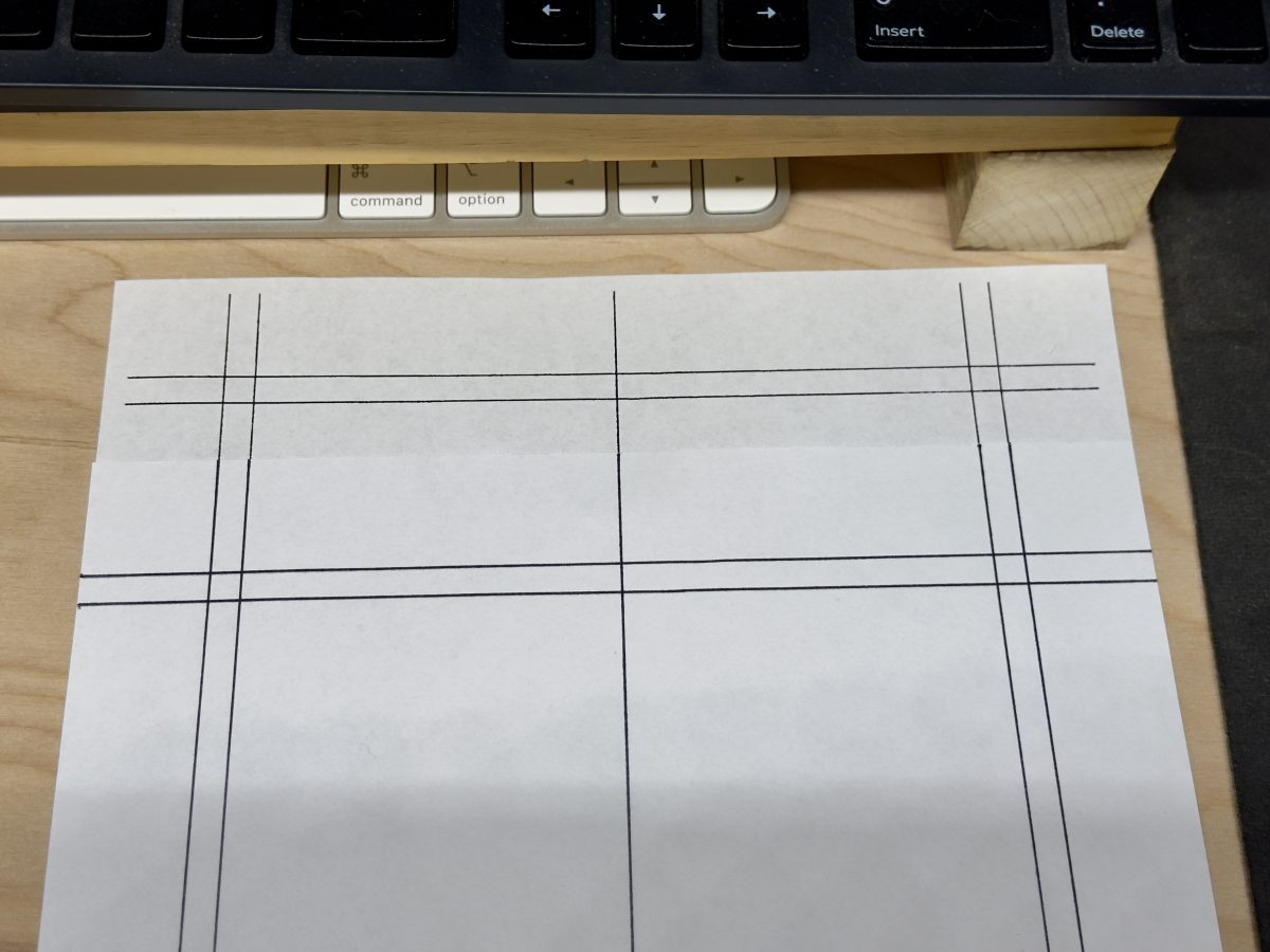 Typewriter Margin Backing Sheet – B. James Biggs